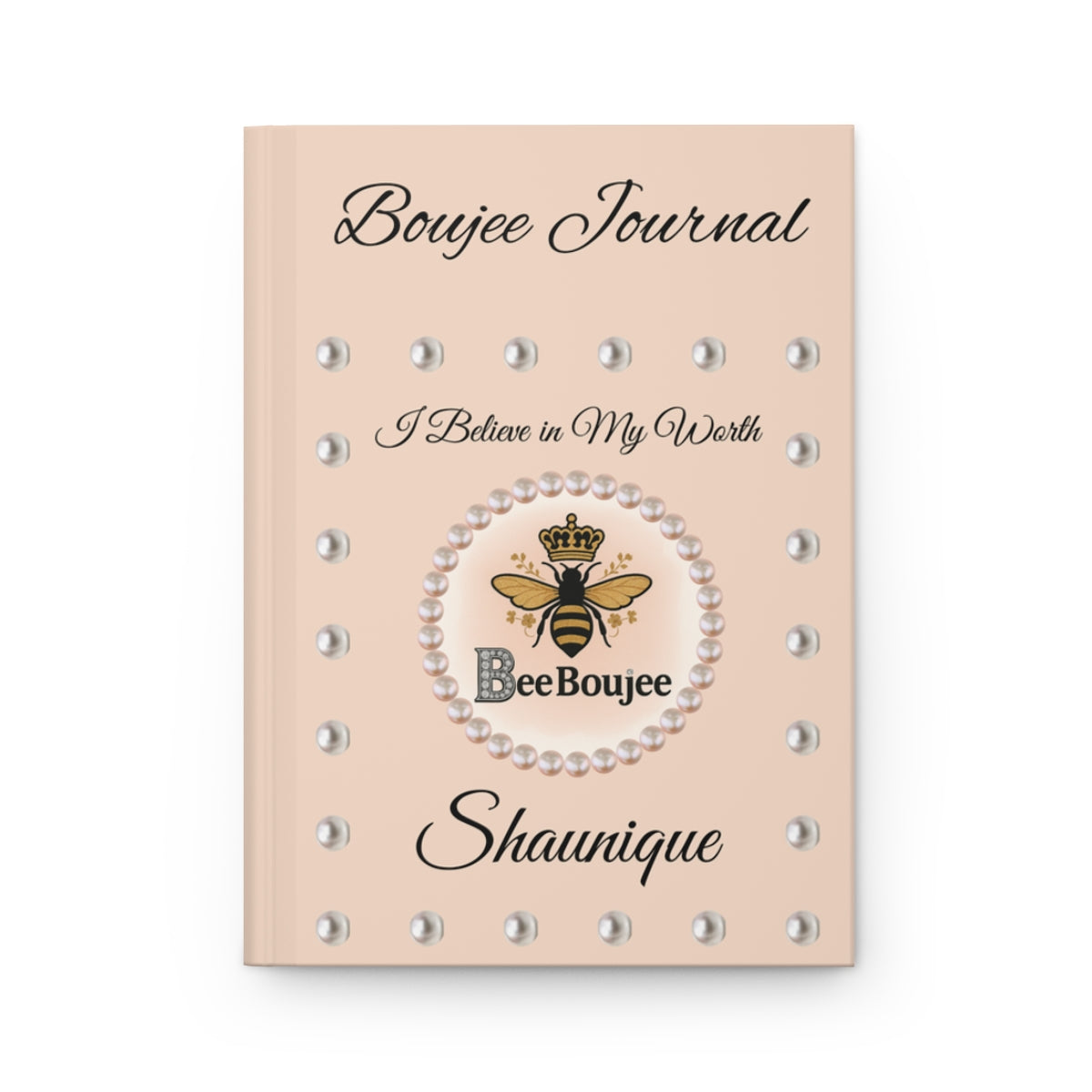 Personalized Bee Boujee Hardcover Journals (Matte & Honeycomb Editions