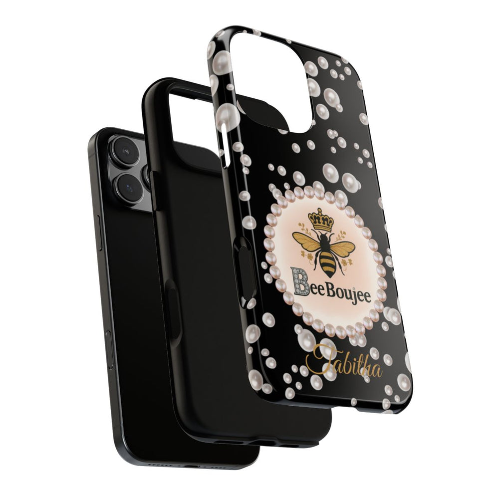Personalized Boujee - Themed Tough iPhone 16 Pro Max Case (Black or Pe – Bee Boujee